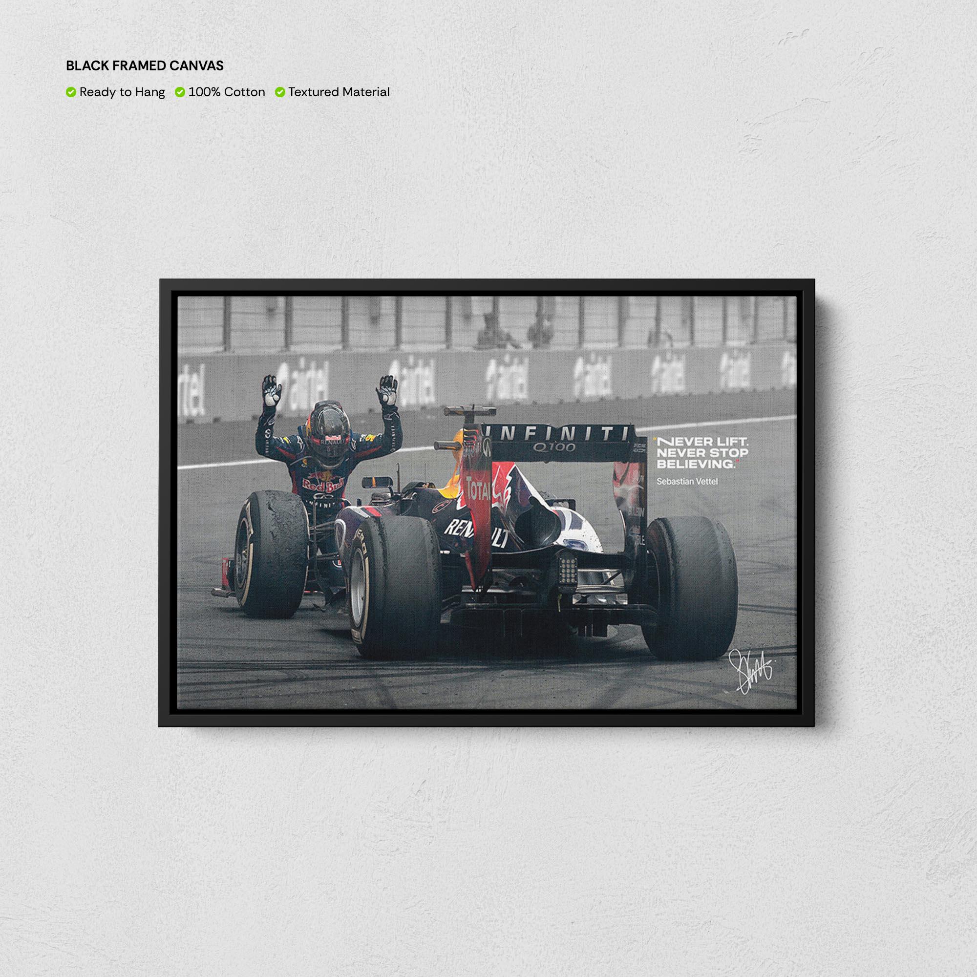 Sebastian Vettel Poster, Vettel RB9 2013 Formula 1 Driver Canvas ...