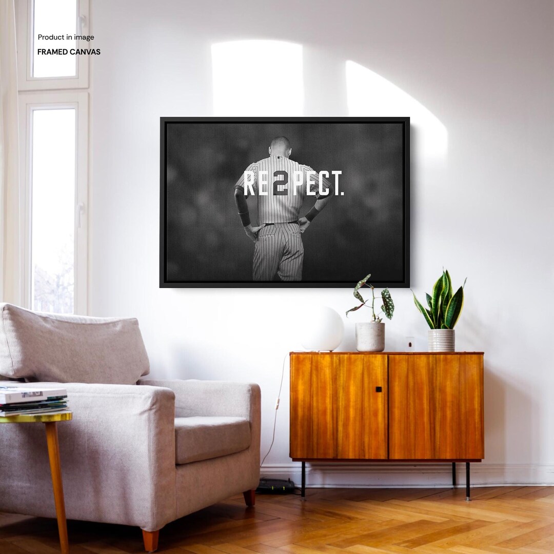 Derek Jeter Re2pect Poster, Baseball Legend Canvas, New York Yankees Art Print, Baseball Art ...