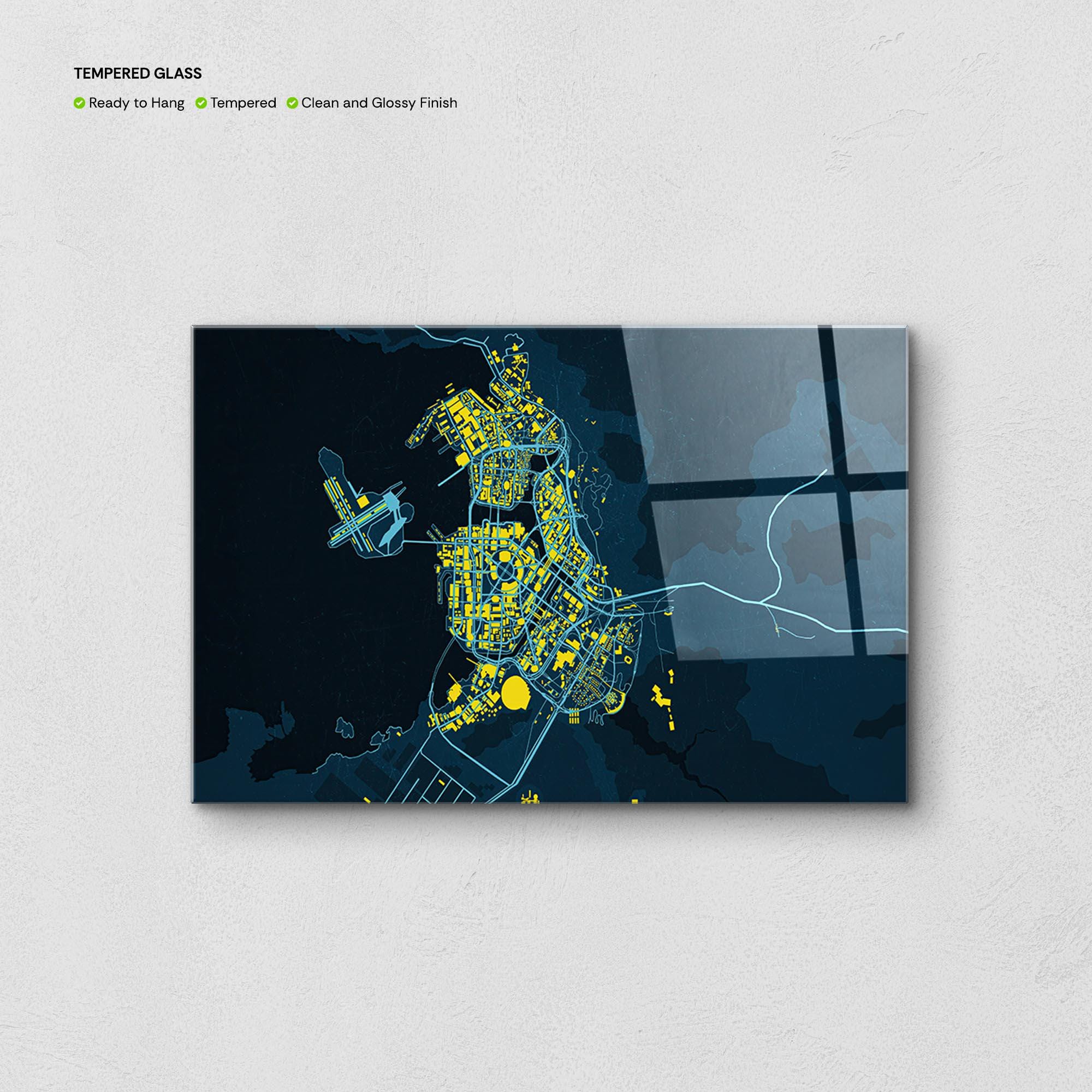 Cyberpunk 2077 Map Print, Night City Map Poster, Cyberpunk City Map ...