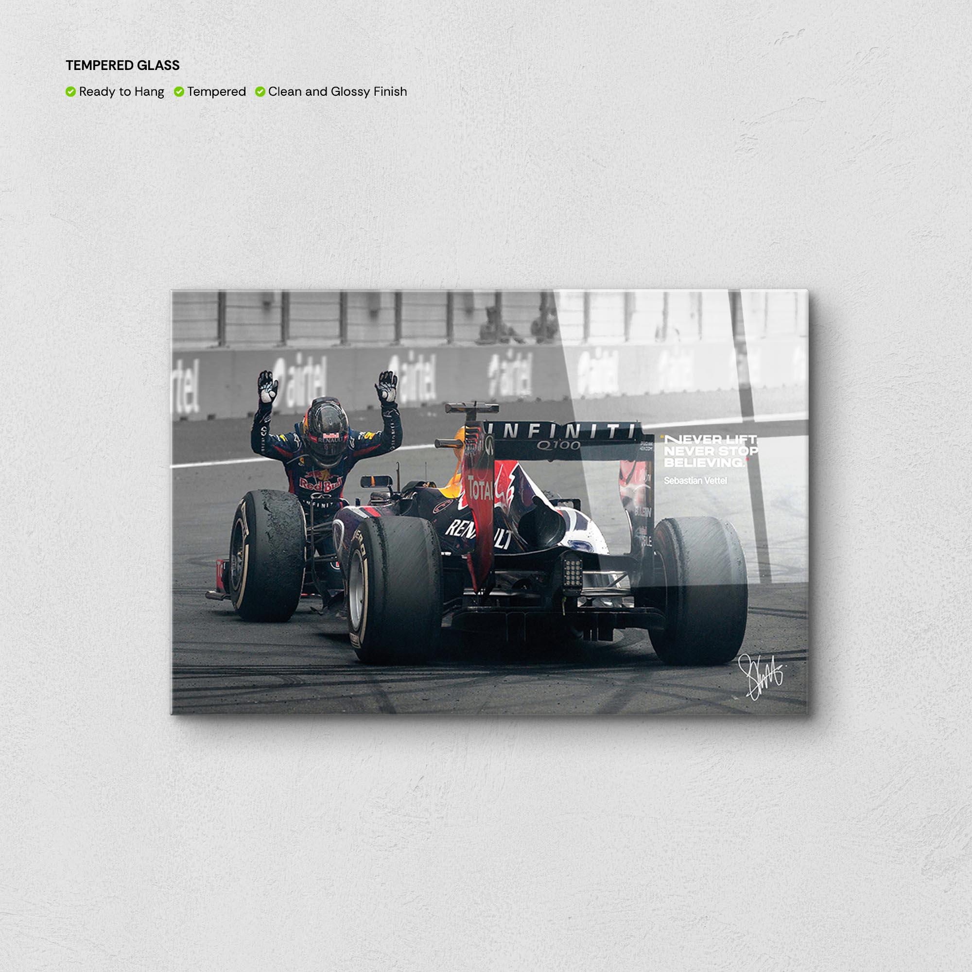 Sebastian Vettel Poster, Vettel RB9 2013 Formula 1 Driver Canvas ...