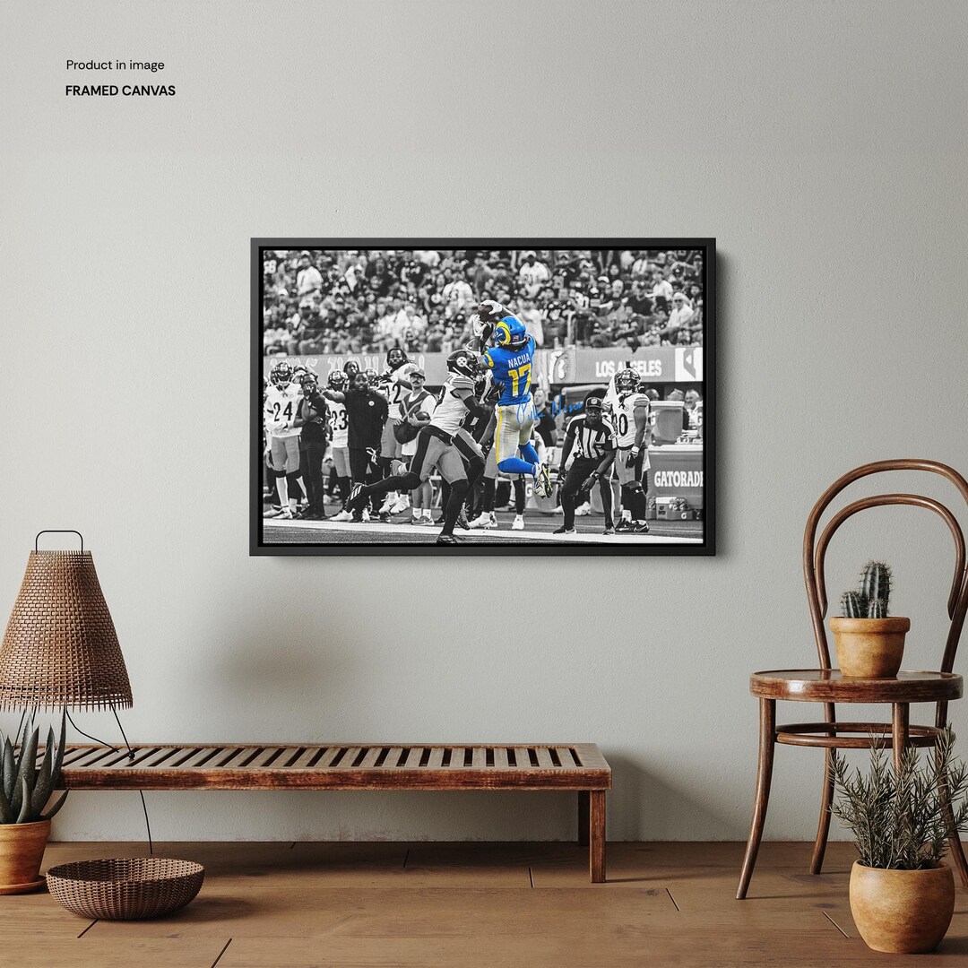 Puka Nacua Poster, Touchdown Catch Print, Best Catch 2023 Canvas ...