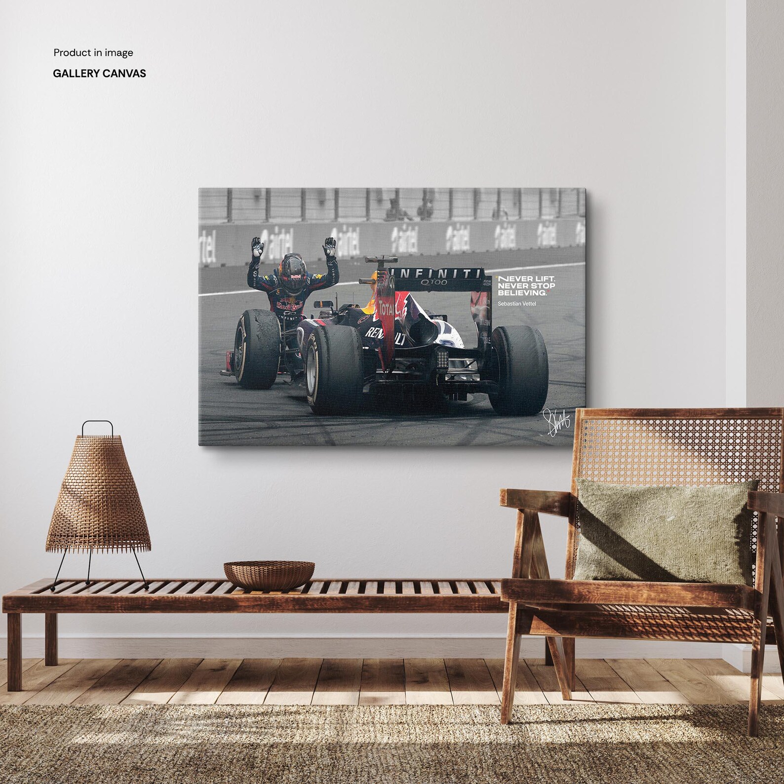 Sebastian Vettel Poster, Vettel RB9 2013 Formula 1 Driver Canvas ...