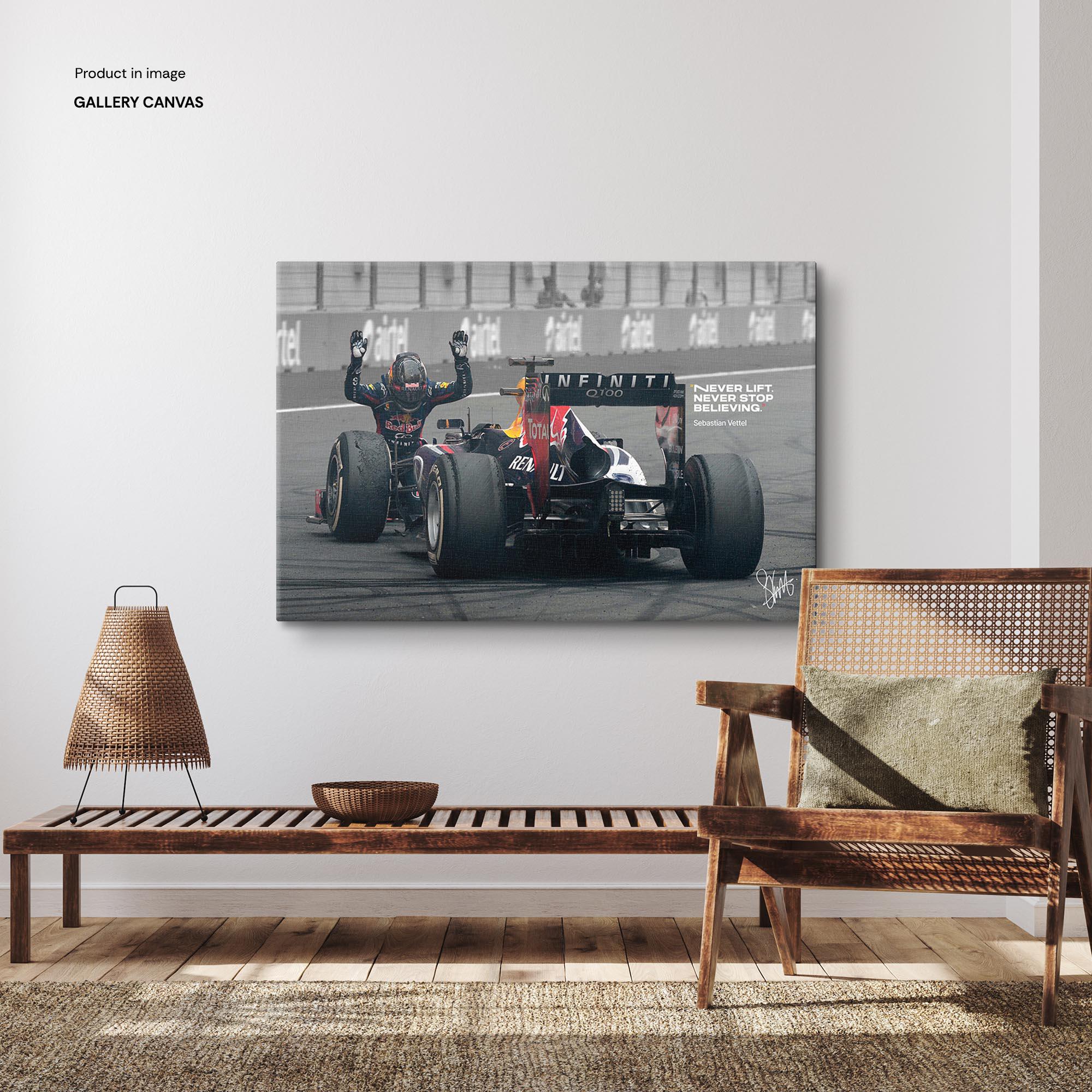 Sebastian Vettel Poster, Vettel RB9 2013 Formula 1 Driver Canvas ...