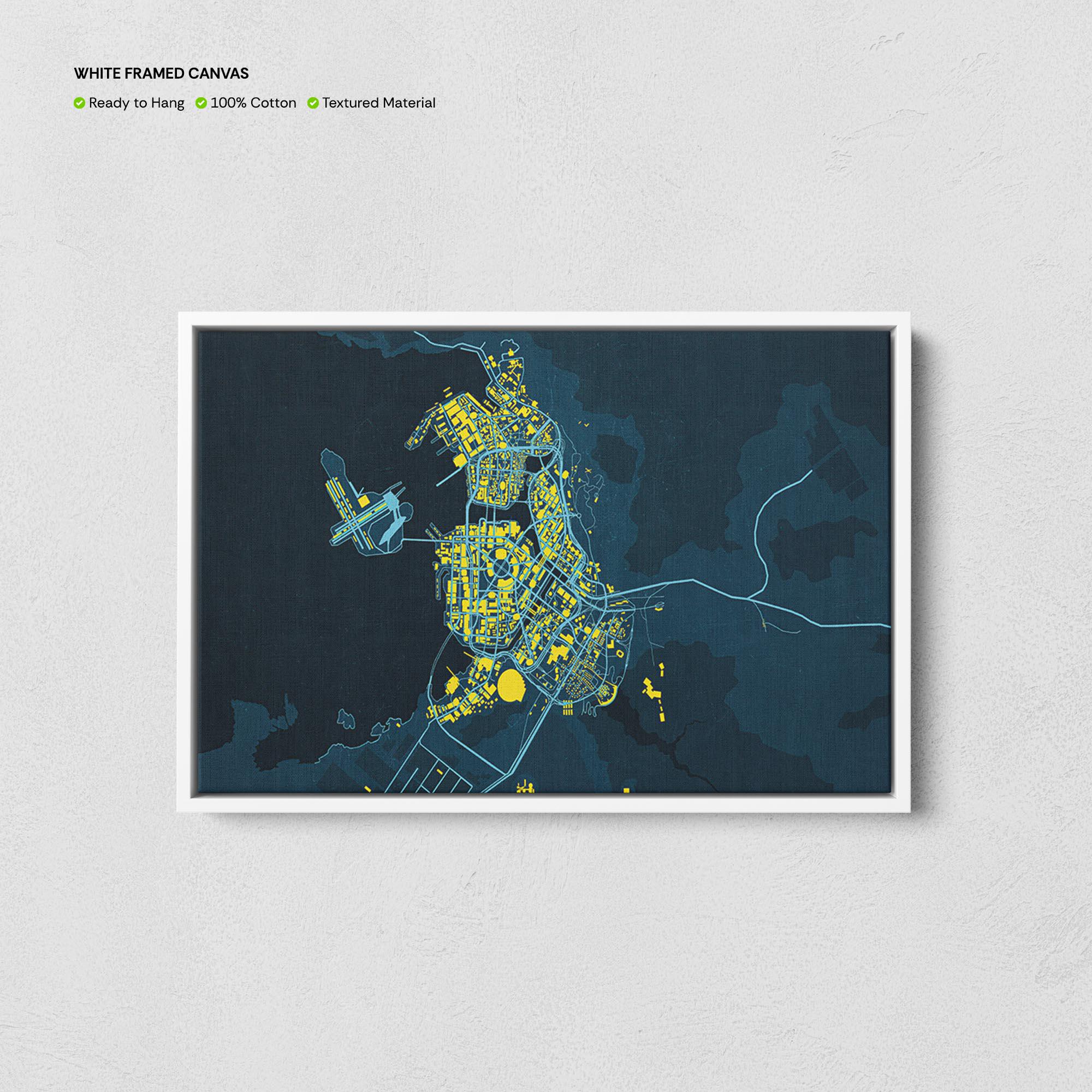 Cyberpunk 2077 Map Print, Night City Map Poster, Cyberpunk City Map ...