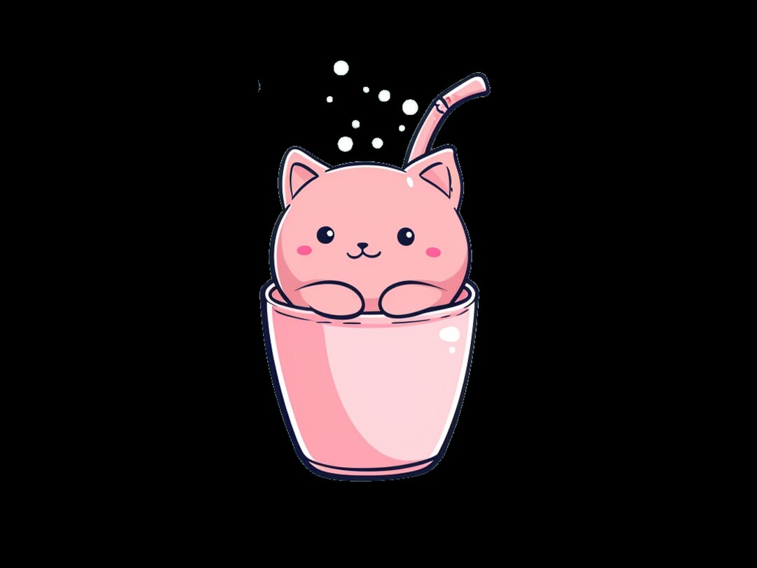 Boba Kitty Digital Download - Etsy