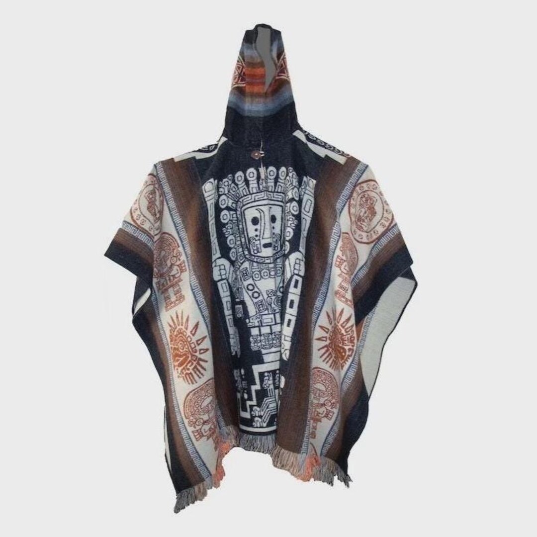 Alpaca Poncho Wiracocha Inca God Design | Tribal Culture | Unisex - Etsy