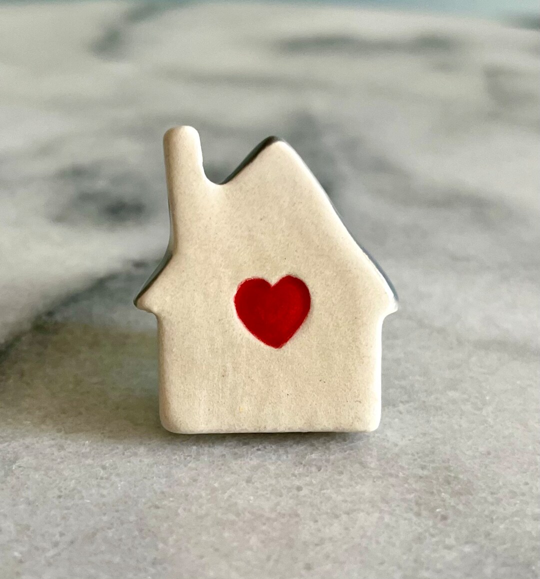 Heart House Knob: Ceramic Drawer Pull, Cottage Decor - Etsy