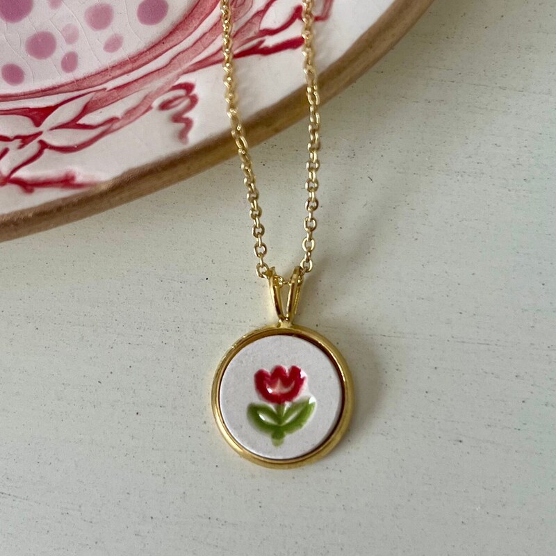 Ceramic Pendant Necklace - Etsy