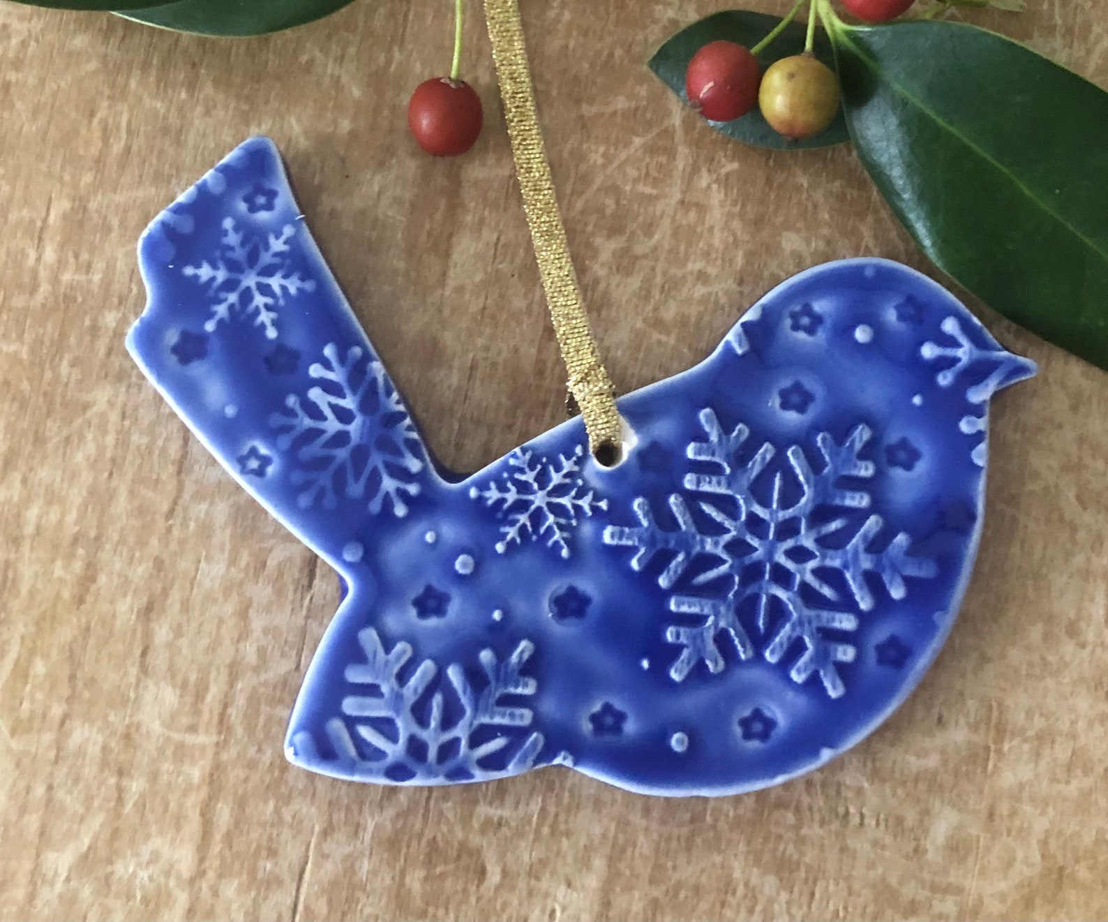 Blue Bird Ornament Handmade Ornament Snowflakes Nature - Etsy
