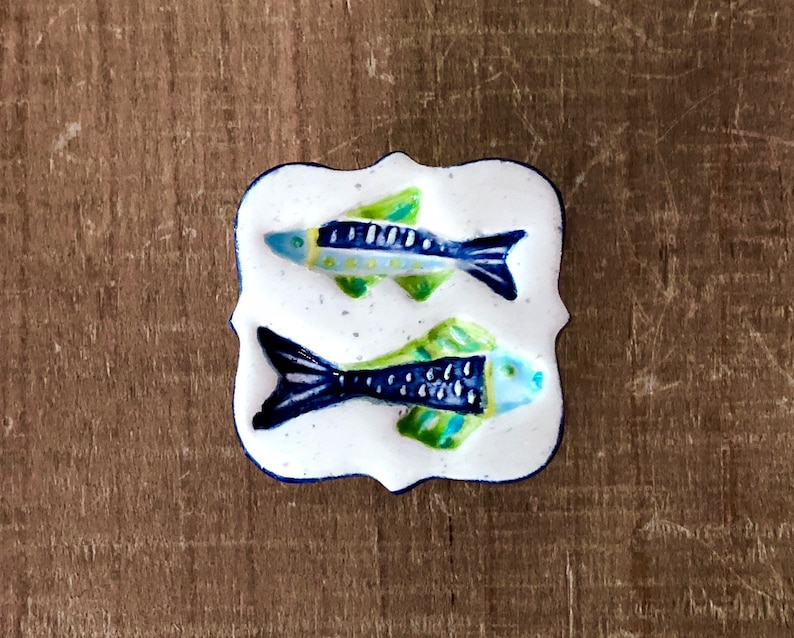Fish Knob Fish Drawer Pull Colorful Fish Knob Ceramic Fish - Etsy