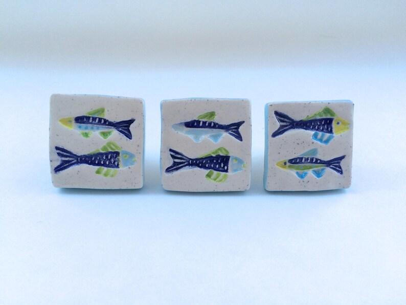 Swimming Fish Knob Fish Knob Pull Fish Drawer Pull Nautical | Etsy