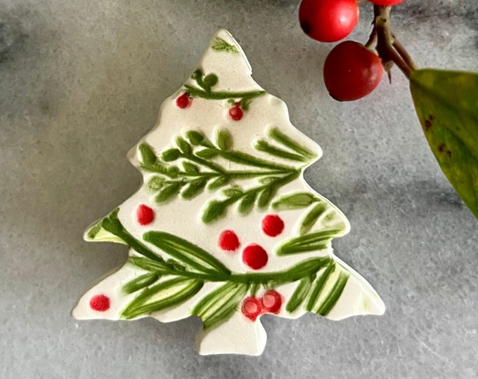 Winter Tree Pin, Christmas Tree Pin, Christmas Pin, Winter Tree, Nature ...