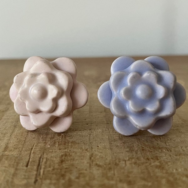 Flower Resin Cabinet Knobs - Etsy