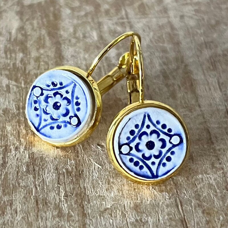 Tile Earrings - Etsy