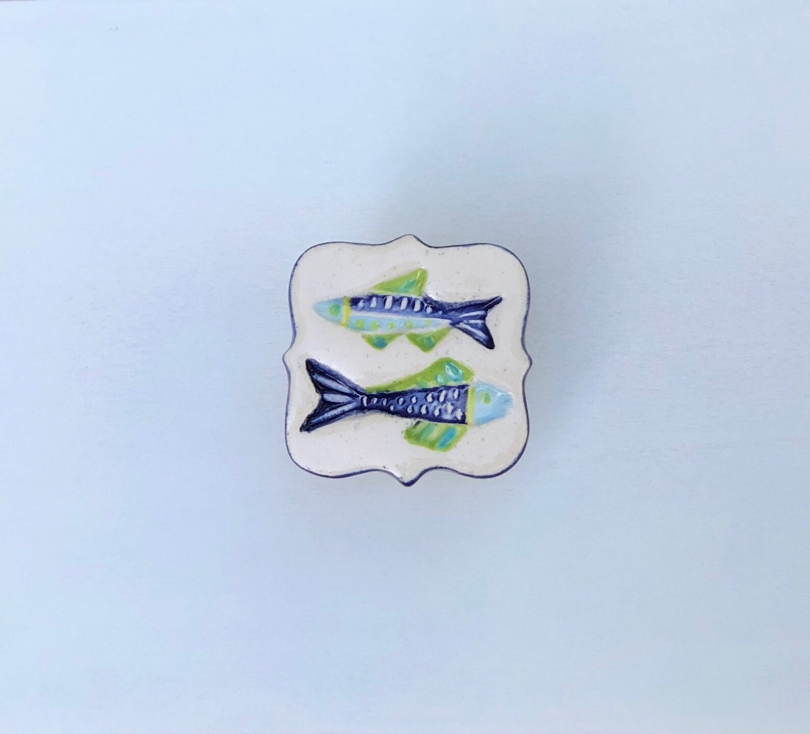 Fish Knob Fish Drawer Pull Colorful Fish Knob Ceramic Fish - Etsy