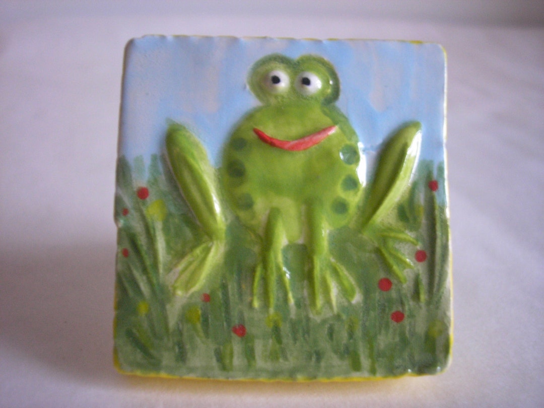 Handmade Frog Knob: Ceramic Drawer Pull for Nursery - Etsy