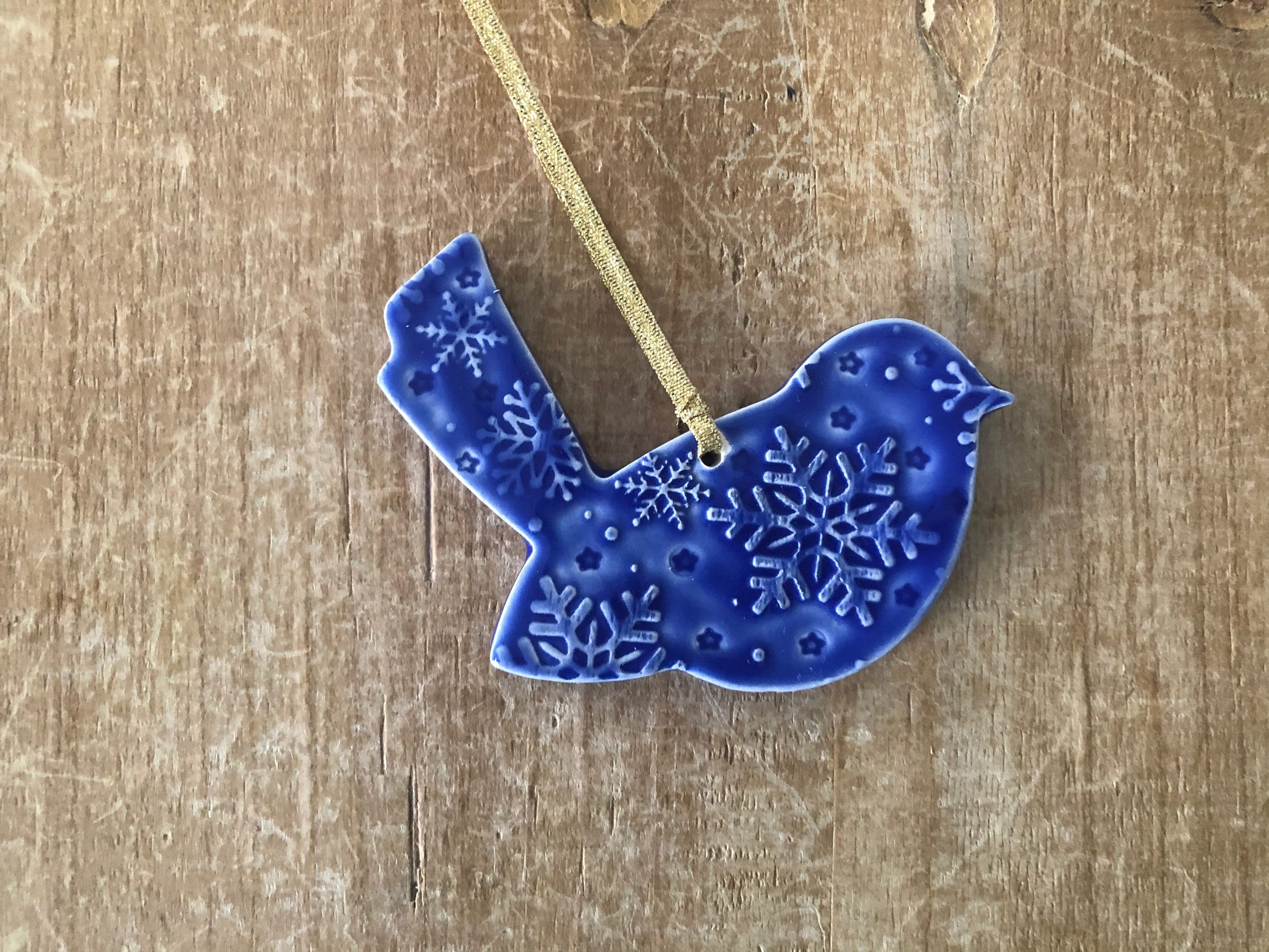 Blue Bird Ornament Handmade Ornament Snowflakes Nature - Etsy