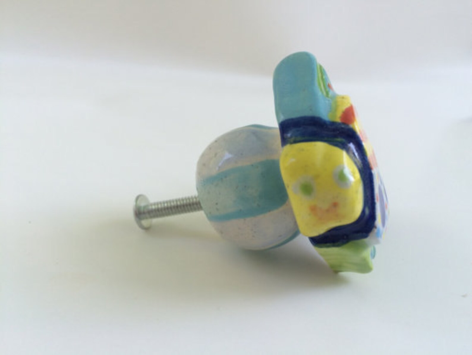 Colorful Fish Knob Ceramic Fish Knob Fish Drawer Pull - Etsy