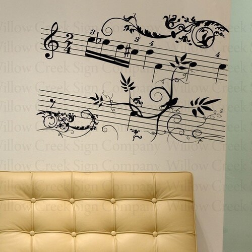Music Note Tree Wall Decal | Etsy