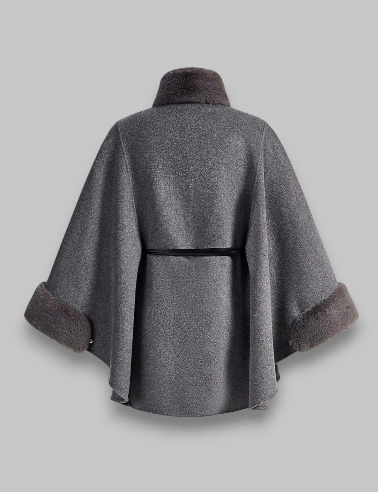 Retro Style Short Grey Wool Coat | Oversized | Overcoat | Fluffy ...