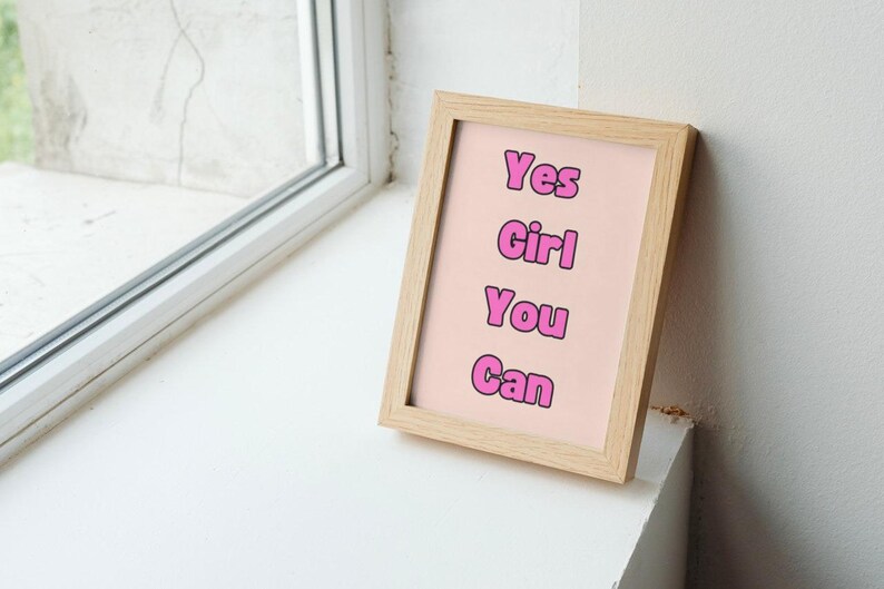 Motivational Poster for Girls - Digital Download, SVG, PDF, PNG, Jpg - Etsy