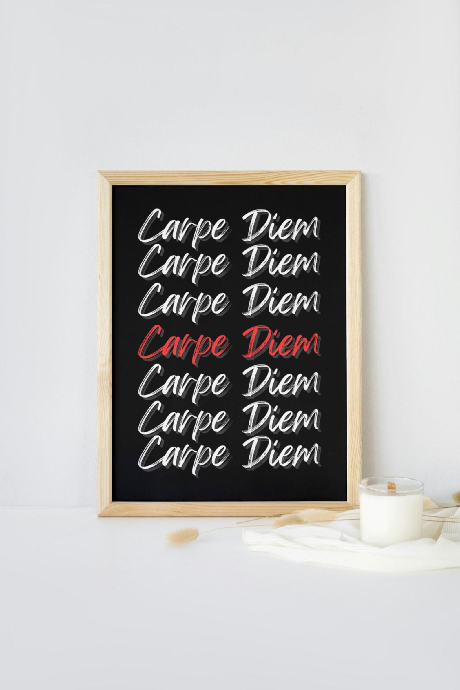 Carpe Diem - Inspirational Quote Poster - Seize the Day, Live in the ...