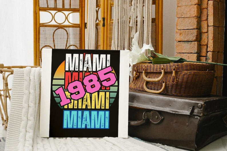 Vintage Miami 80s Poster | Retro 1980s Art | Digital Download | SVG ...