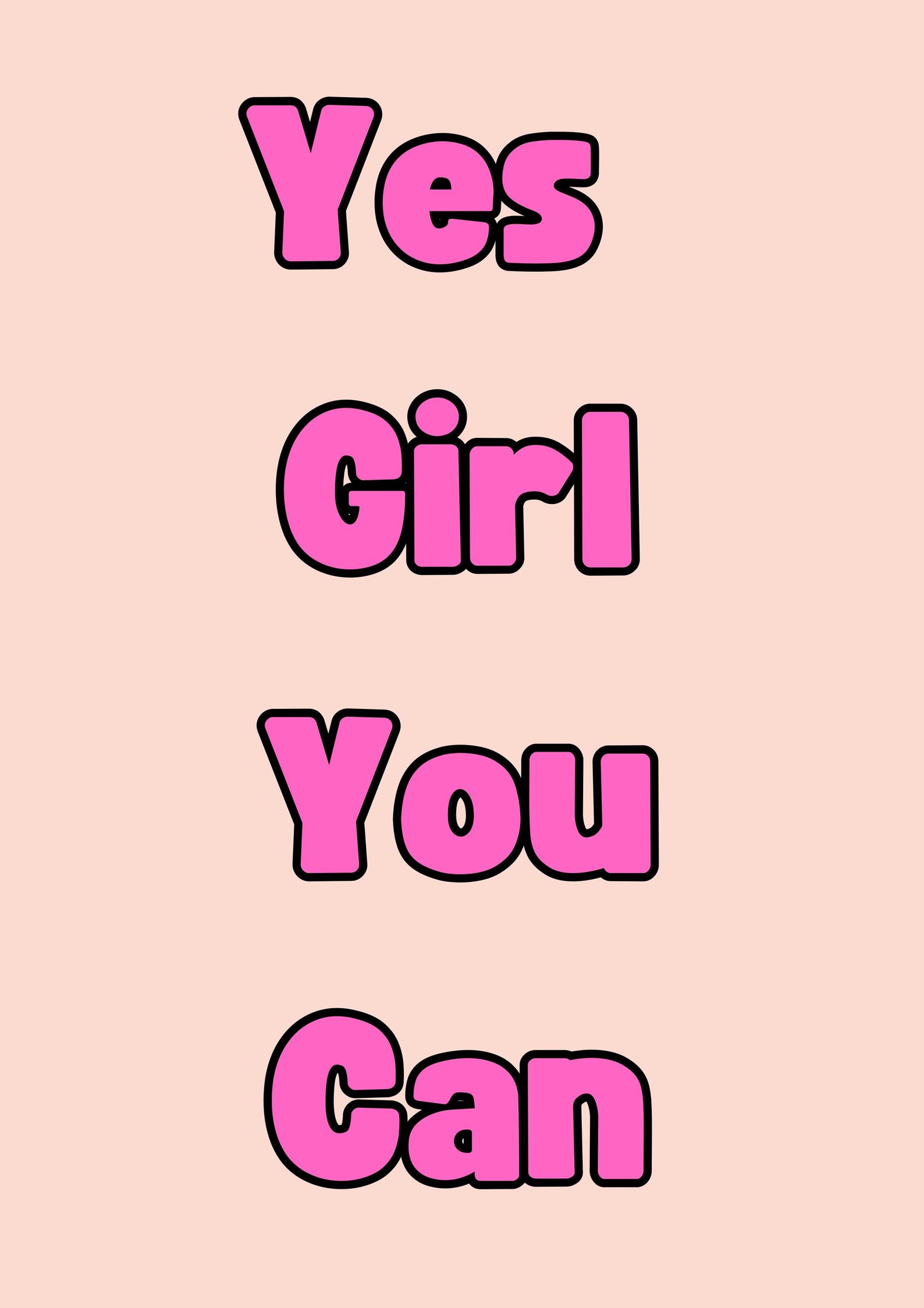 Motivational Poster for Girls - Digital Download, SVG, PDF, PNG, Jpg - Etsy