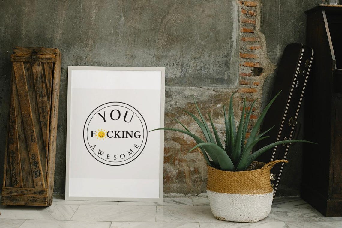 Funny Motivational Poster Wall Art Home Decore Printable PDF - Etsy