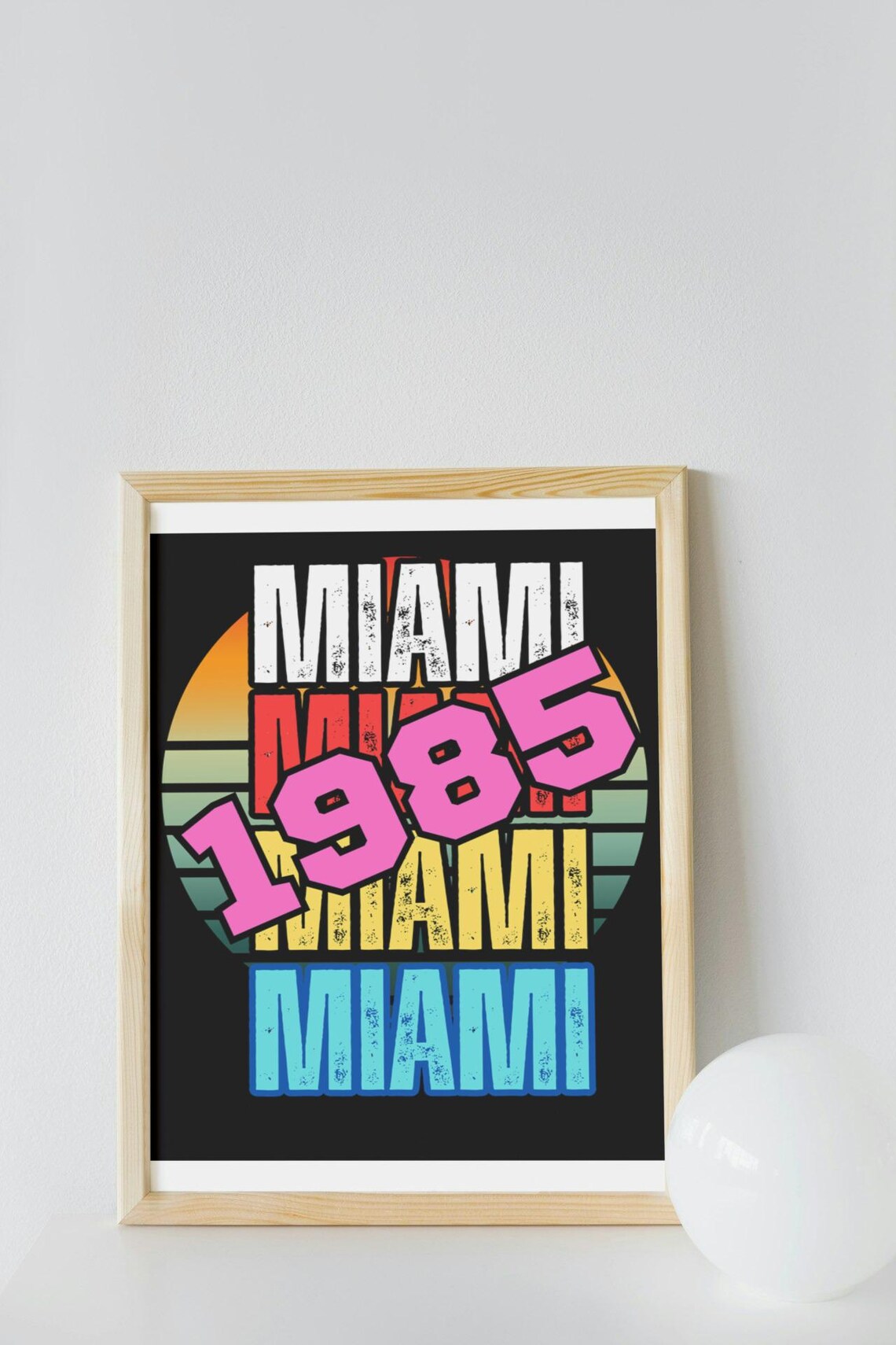 Vintage Miami 80s Poster | Retro 1980s Art | Digital Download | SVG ...