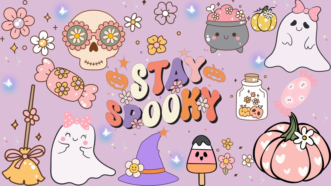 Retro Spooky Animated Stream Overlay: Ghosts & Halloween Desktop ...