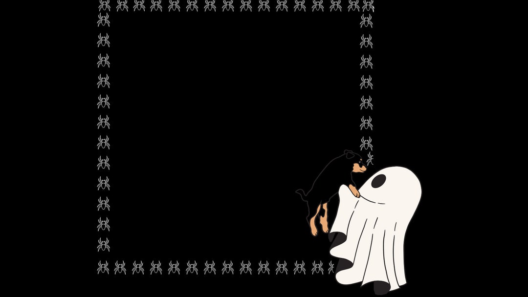 Ghost With Dog Camera Border Obs Stream Cam Halloween Doggie Cute ...