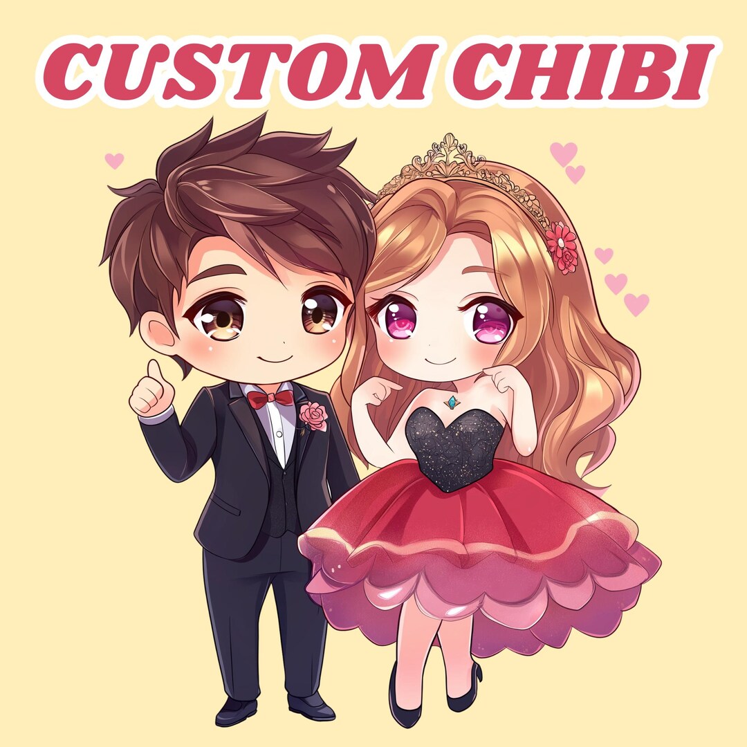 CUSTOM CHIBI CHARACTER, Couple Chibi, Cute Chibi, Chibi Fanart, Chibi ...