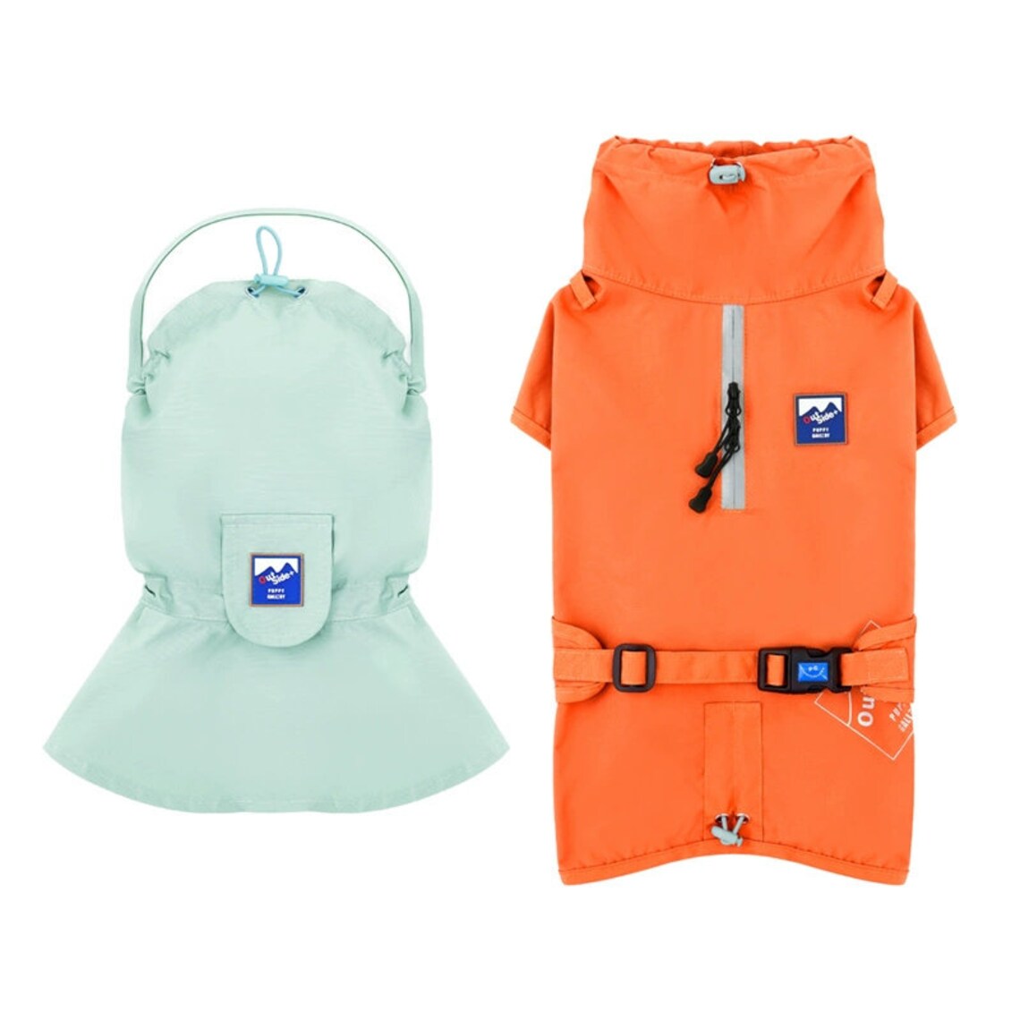 Puppy Gallery Outdoor Poncho for Dogs Waterproof Dog Raincoat ...