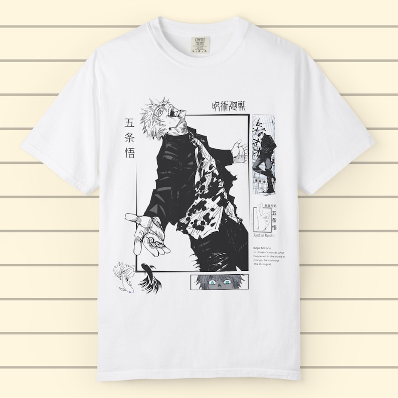 Gojo Satoru Unisex Anime Shirt – Personalized Name, Gift for JJK Fans ...