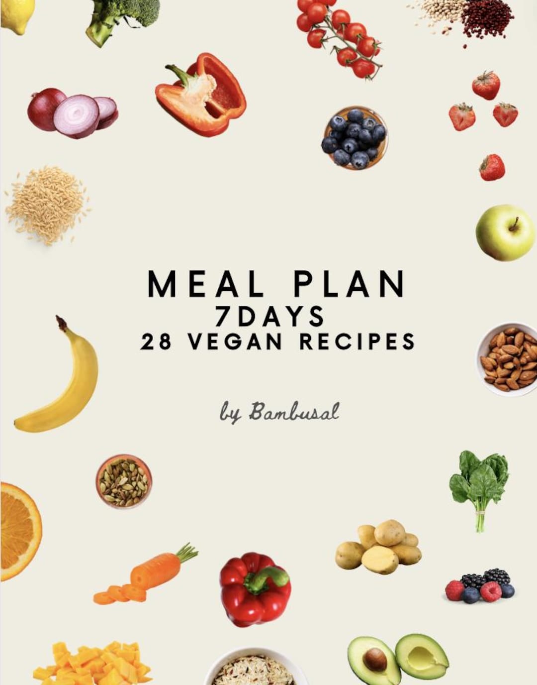 7 Day Vegan Meal Plan - Etsy