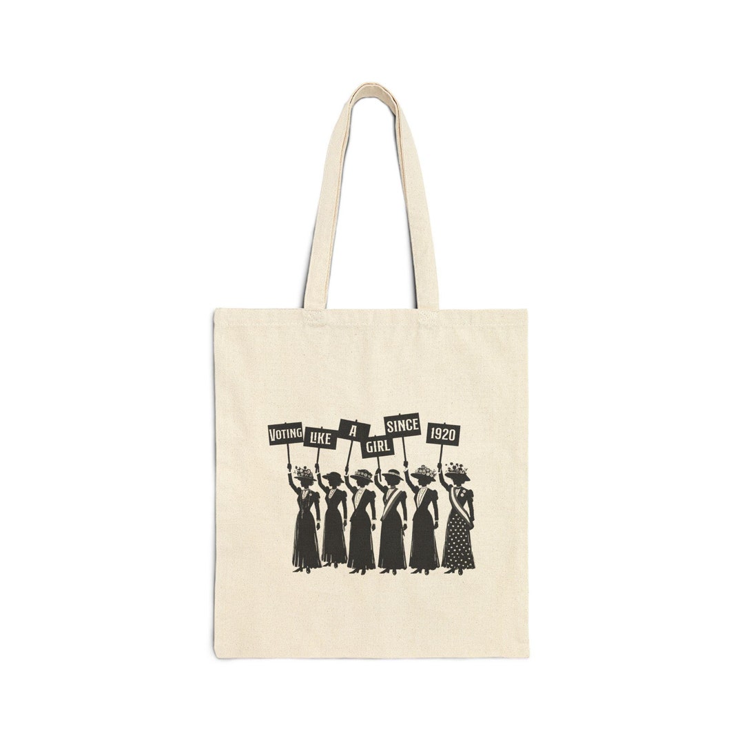 Suffragette Silhouette 'voting Like a Girl Since 1920' Cotton Canvas ...