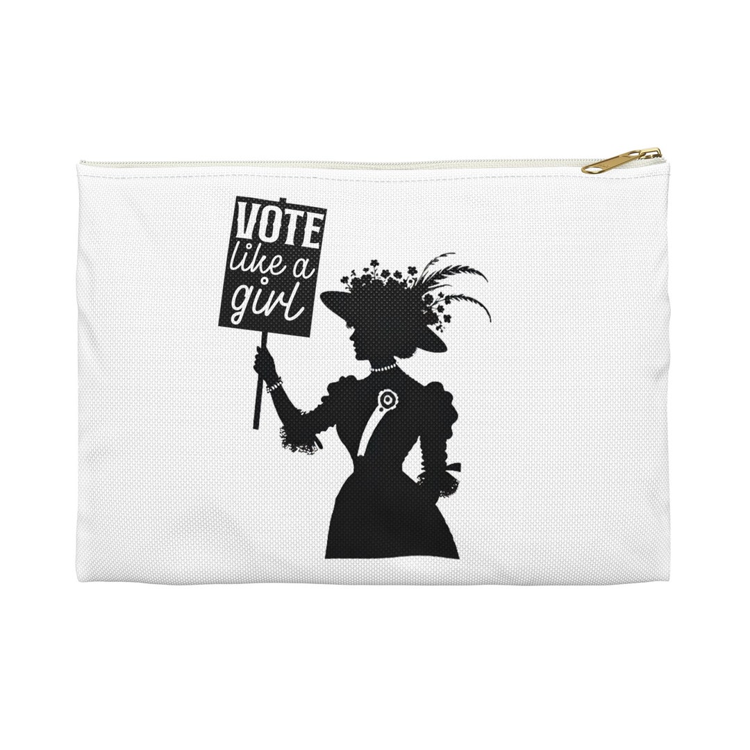 Empowering Suffragette 'VOTE Like a Girl' Election Season Zipper Pouch ...