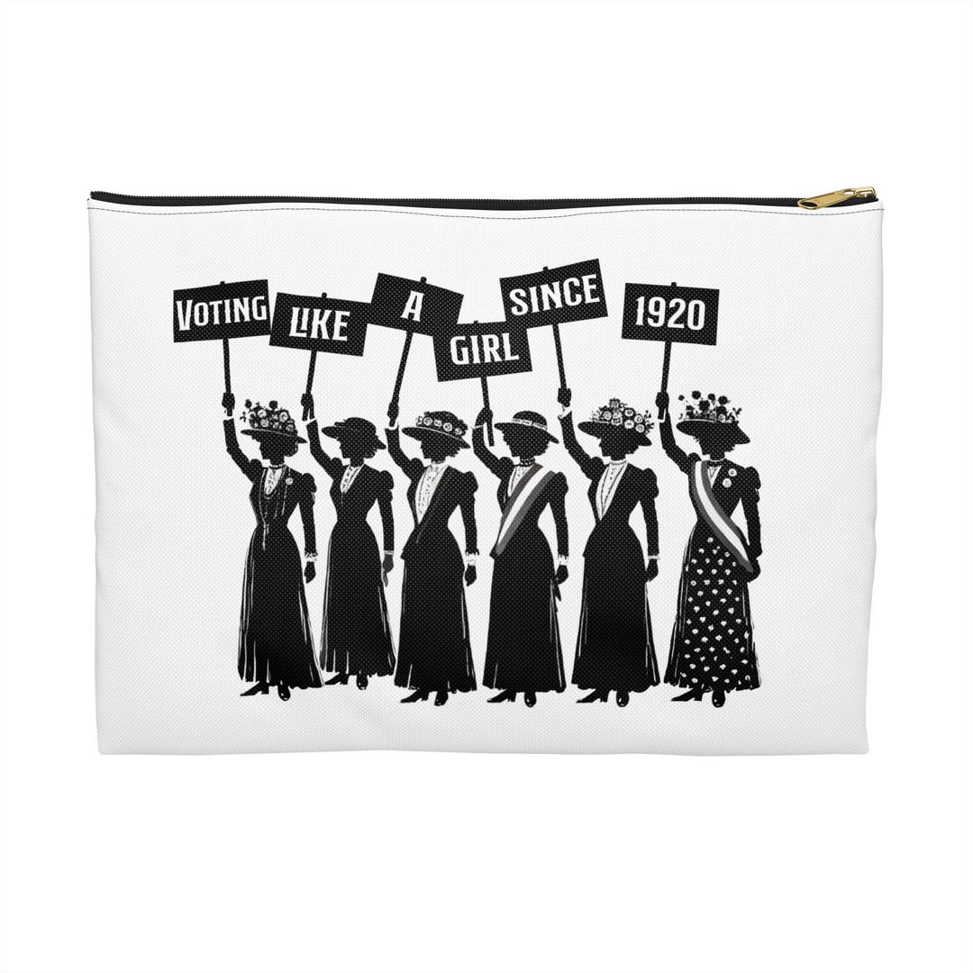 Suffragette Silhouette 'voting Like a Girl Since 1920' Election Zipper ...