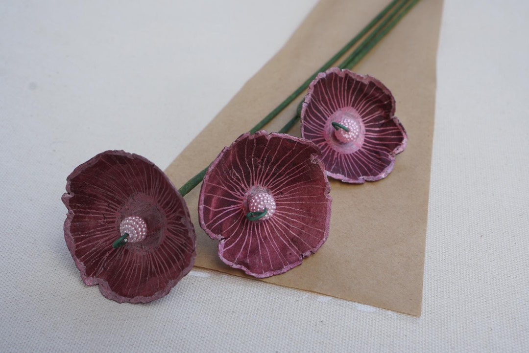 Burgundy With Metallic Pink “shiraz”- Handmade Recycled Paper Clay ...