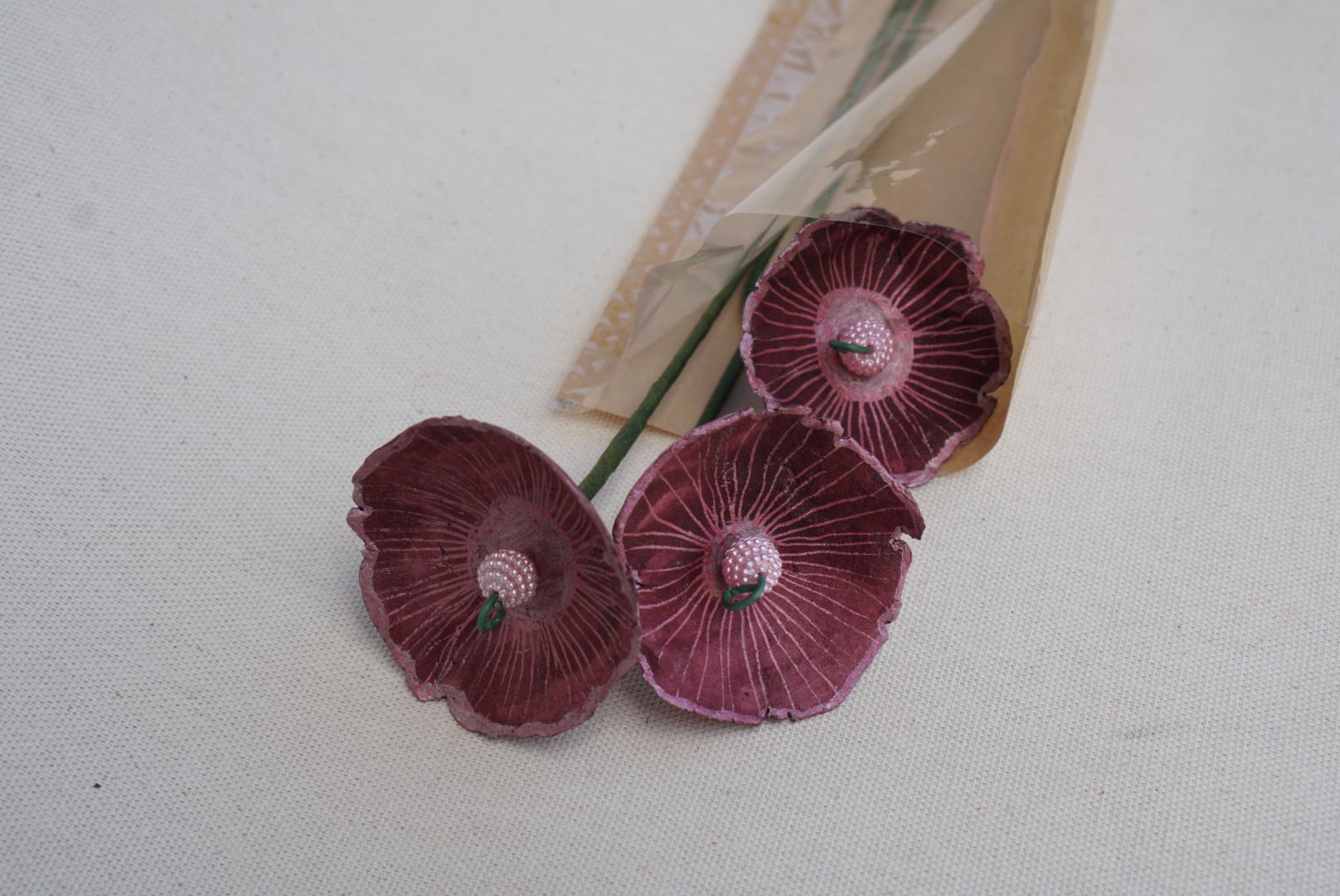 Burgundy With Metallic Pink “shiraz”- Handmade Recycled Paper Clay ...