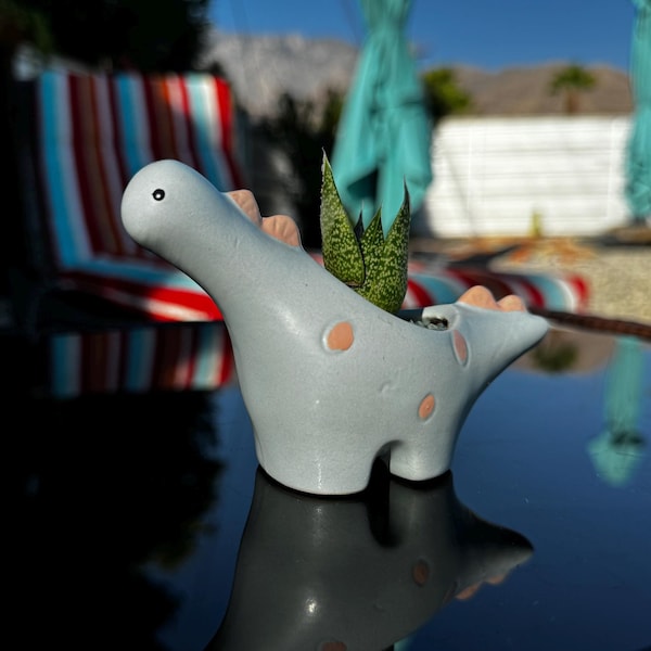 Dinosaur Plant Pot - Etsy