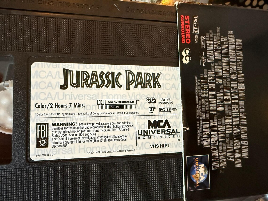 Jurassic Park Fan Bundle – Blu-ray 3D, VHS Tape, Nerd Block Scarf - Etsy