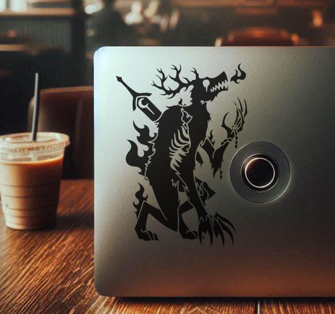 Primal Ancient Pagan Creature Wolf Wendigo Vinyl Adhesive Decal - Etsy