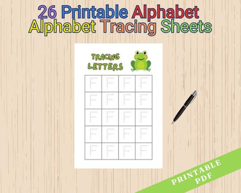 Printable Alphabet Tracing Worksheets | Preschool & Kindergarten ...