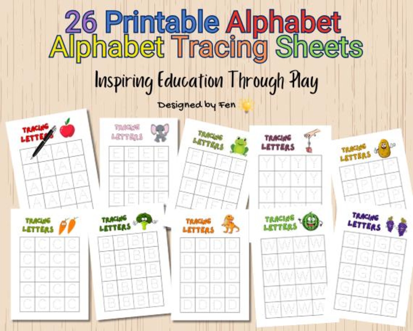 Printable Alphabet Tracing Worksheets | Preschool & Kindergarten ...
