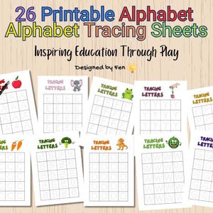 Printable Alphabet Tracing Worksheets | Preschool & Kindergarten ...