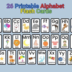 ABC Flash Cards for Kids | Printable Alphabet Flashcards | Toddler Gift ...