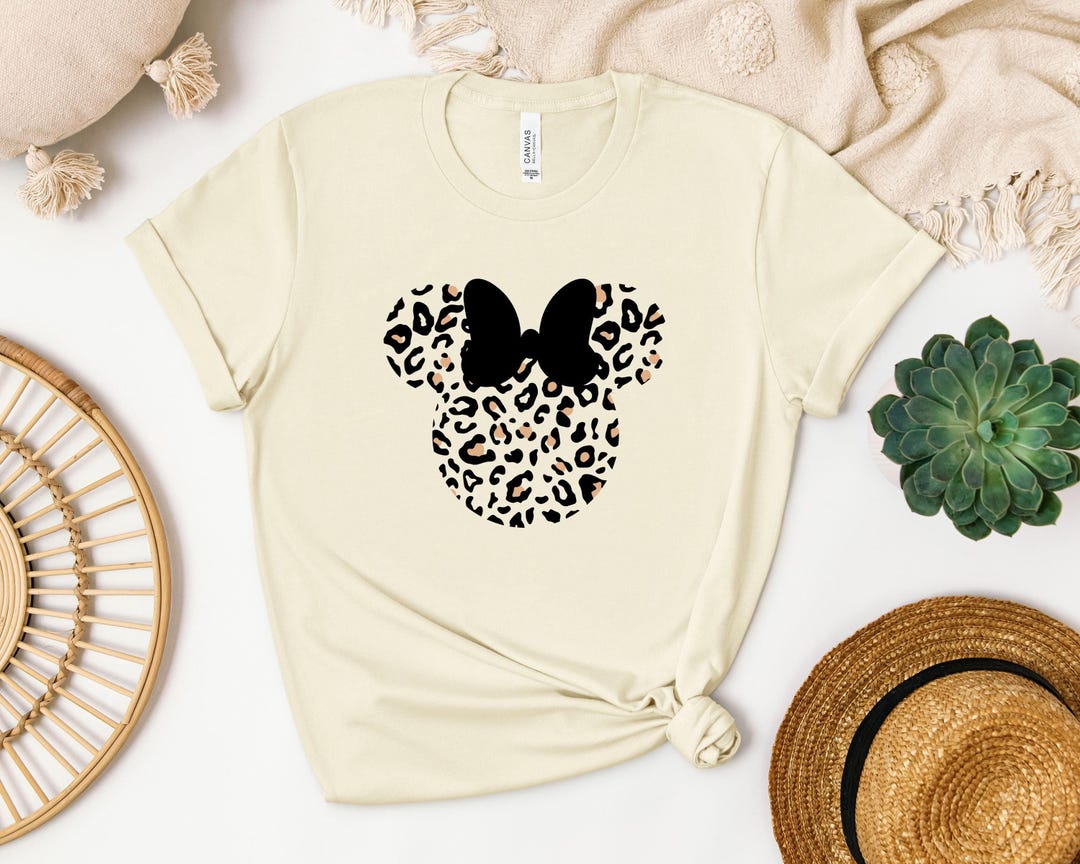 Leopard Print Minnie Mouse Shirt, Cute Disney Mom Shirt, Leopard Minnie ...