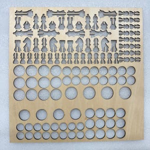 Chess Set Laser Cut Sheet Ready to Assemble - Etsy